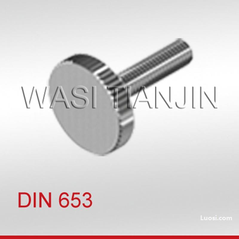 万喜供应 DIN 653 薄型滚花大头螺钉(d≥M2)-华人螺丝网